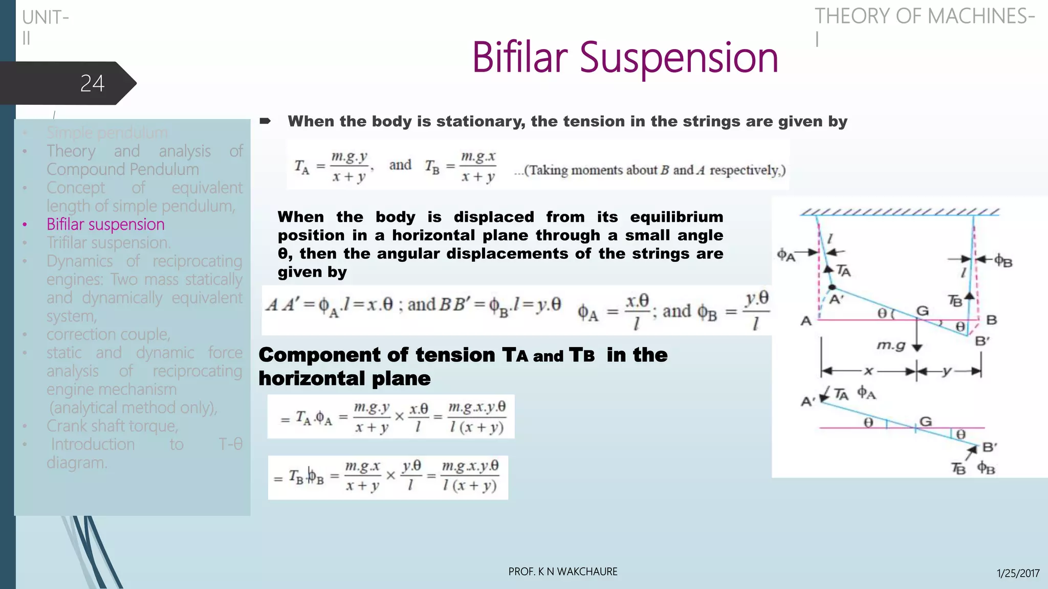 Theory of machines_static and dynamic force analysis | PPTX | Physics | Science