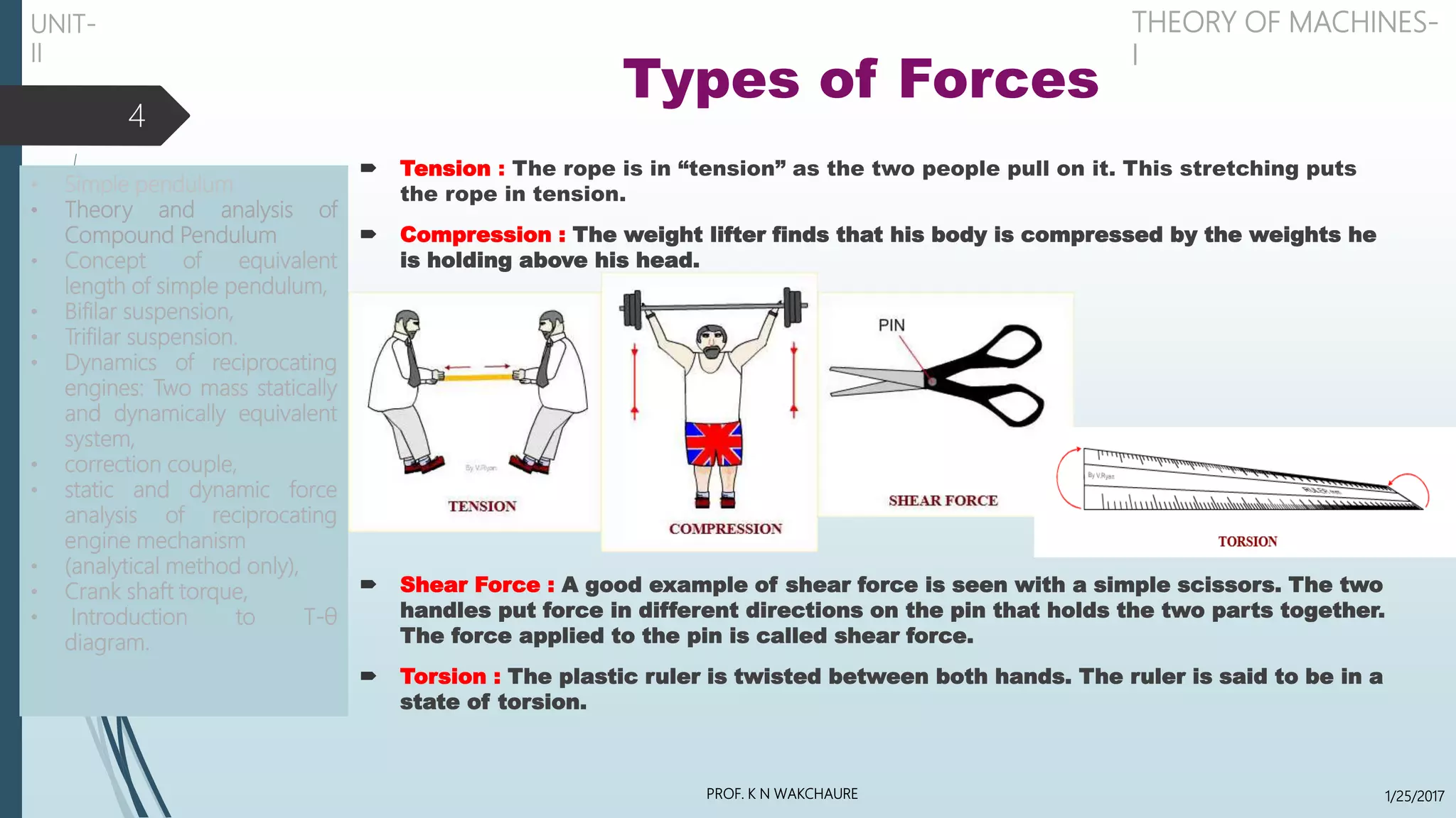 Theory of machines_static and dynamic force analysis | PPTX