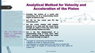 Theory of machines_static and dynamic force analysis | PPT