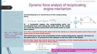 Theory of machines_static and dynamic force analysis | PPT