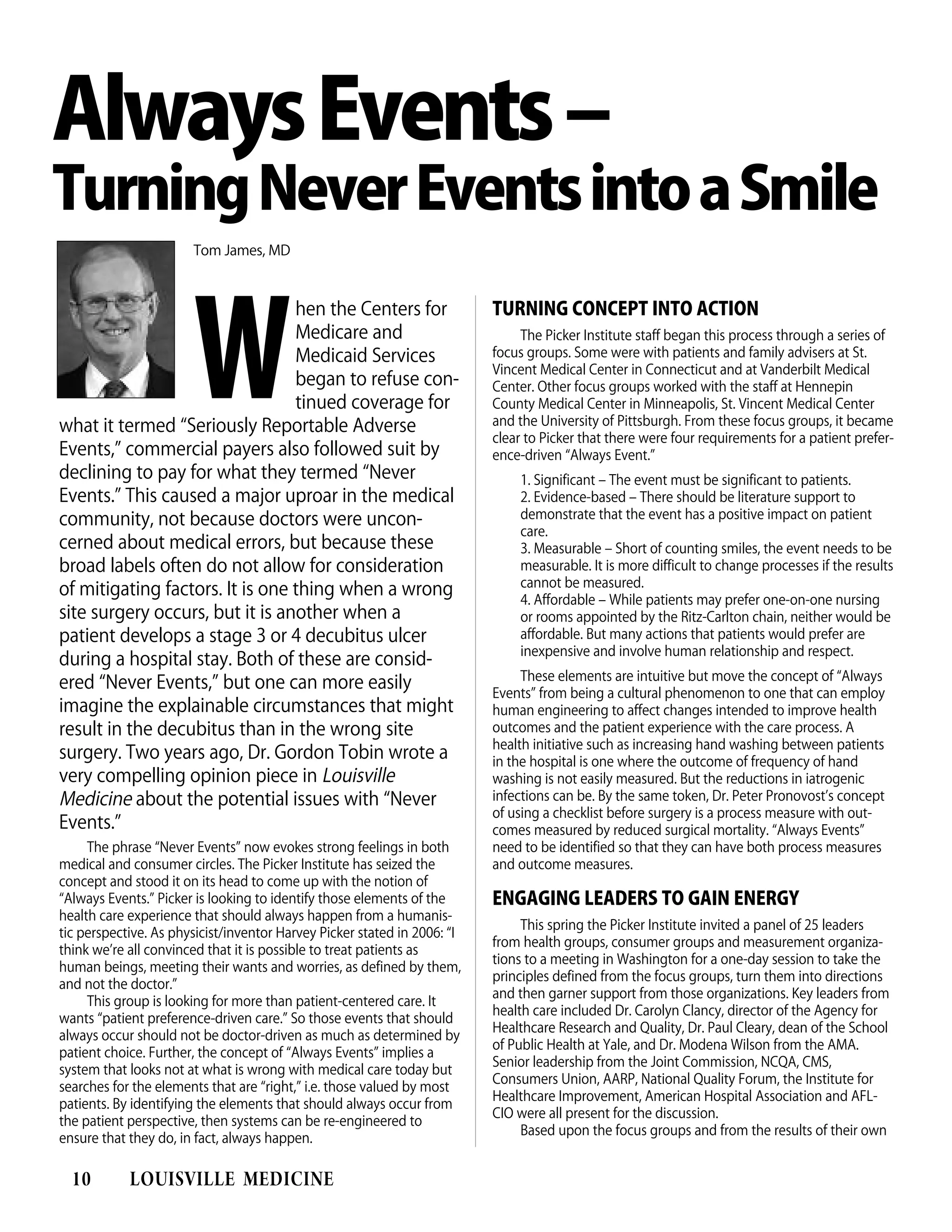 Always Events, Turning Never Events Into A Smile | PDF