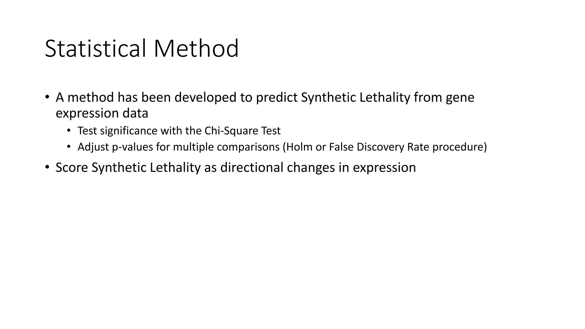 Bioinformatic Analysis of Synthetic Lethality in Breast Cancer | PPTX ...