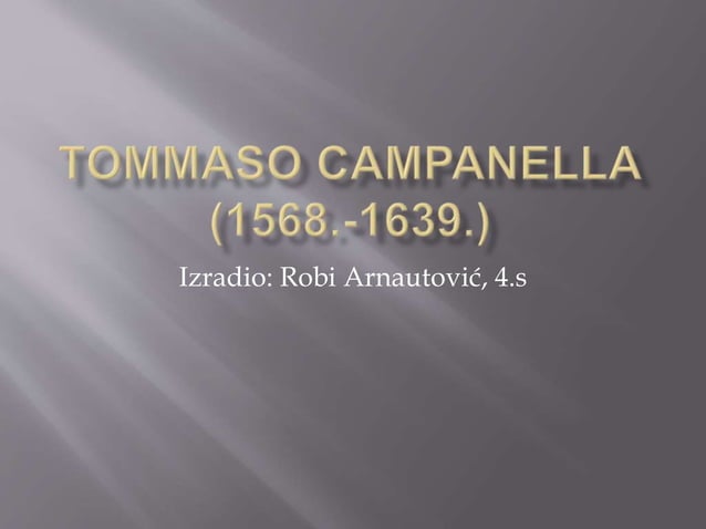 Tommaso Campanella | PPTX