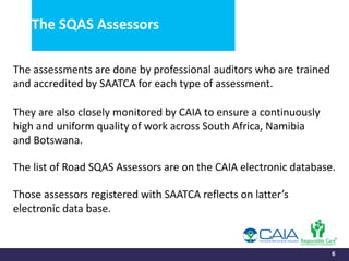 The SQAS assessment and the latest changes to it | PDF