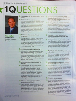 Georgia Chamber of Commerce - 10 Questions with Tom Moffett - VP ...