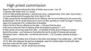 Select portions of Leviticus from Moses tabernacle | PPTX