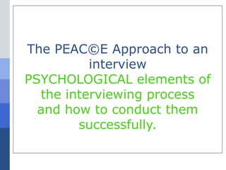 Tommy Seah Interviewing techniques and Fraud Investigation | PPT