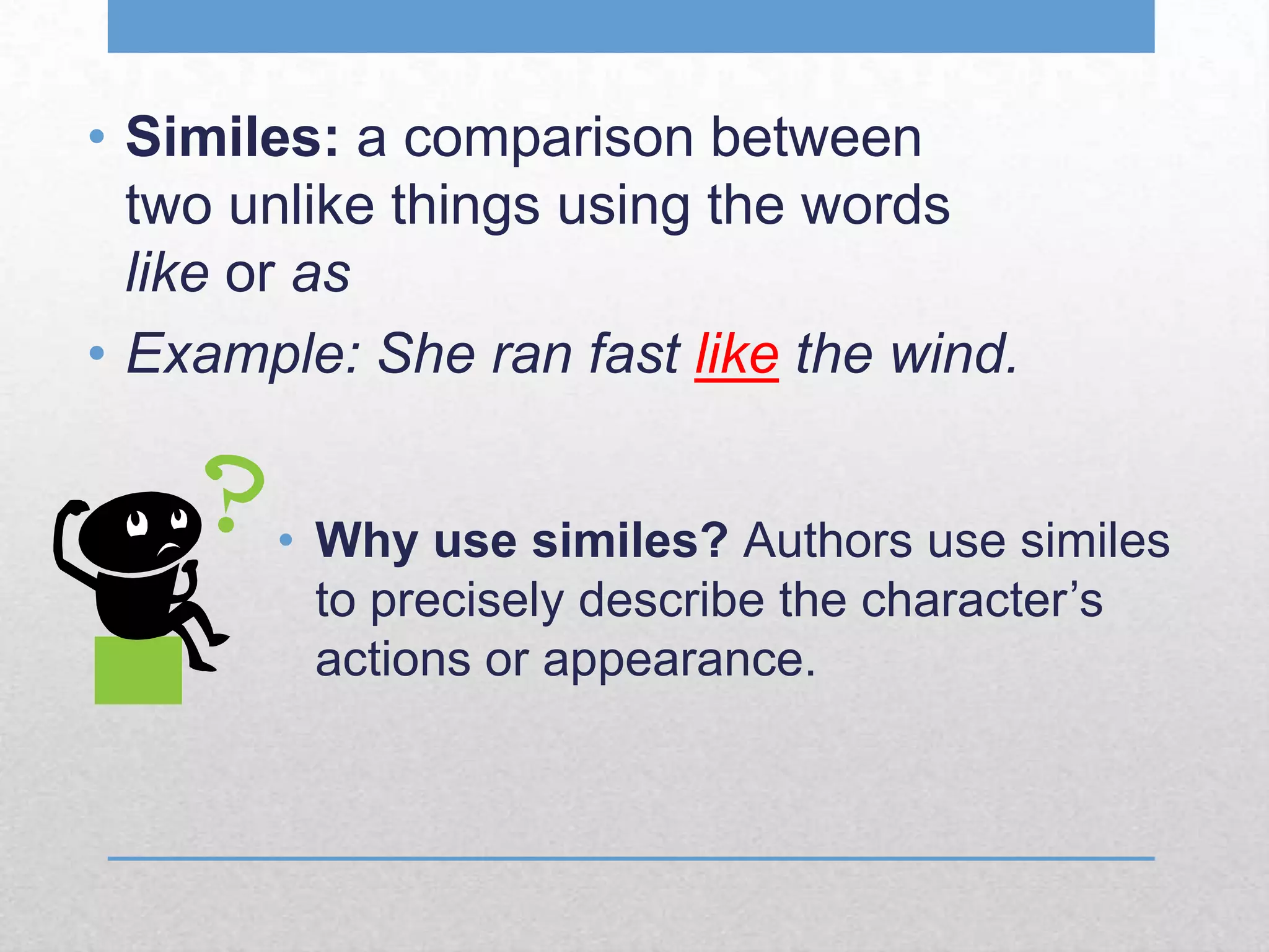 Tommy's Morning (Similes) by Trevor Brown | PPTX