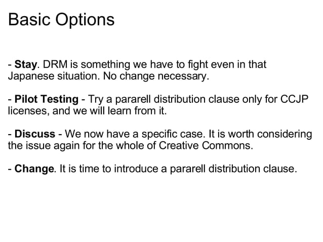 Broadcasting DRM And Creative Commons Licenses | PPT