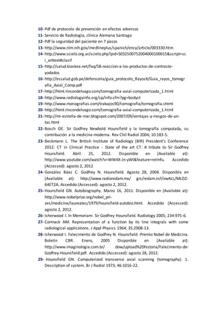 Historia de la Tomografía Axial Computarizada ` ` El T.A.C ´ ´ | DOCX
