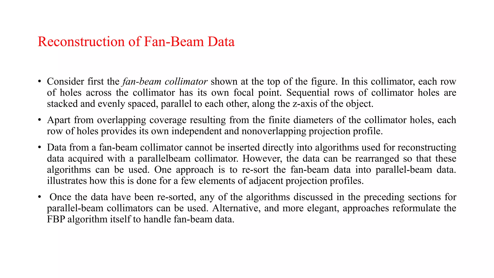 Tomographic reconstruction in nuclear medicine | PPTX