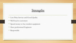 SWOT Analysis of Engineering company | PPTX