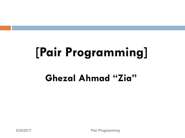 How does pair programming work? | PDF