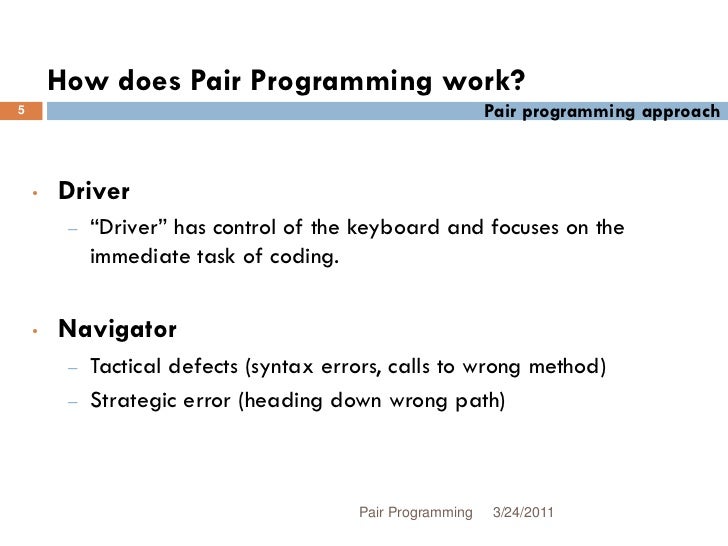How does pair programming work?