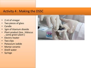 Dye-sensitized Solar Cell, DSSC Boat, IDM7 | PPT