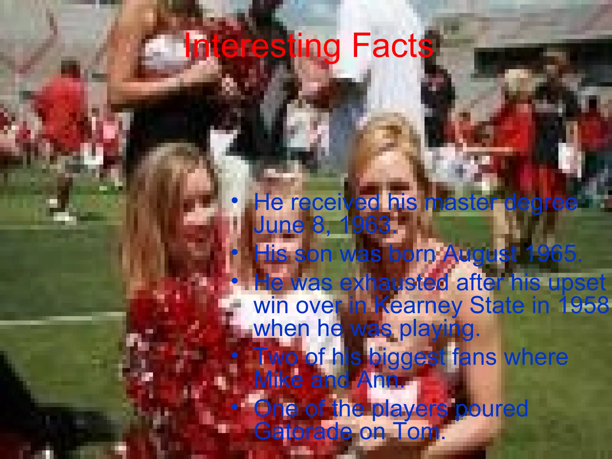 Tom Osborne Facts | PPT