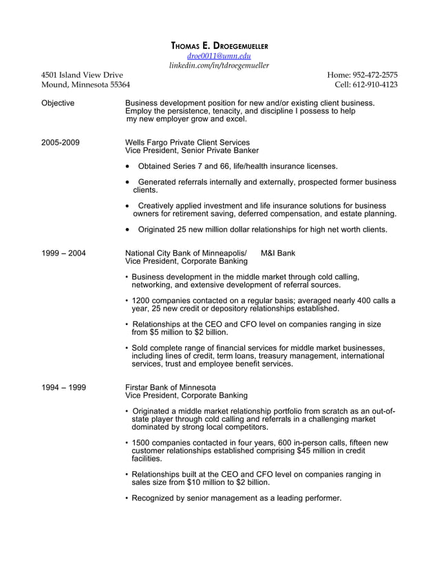 Tom Resume 9 02 09 (2) | PDF