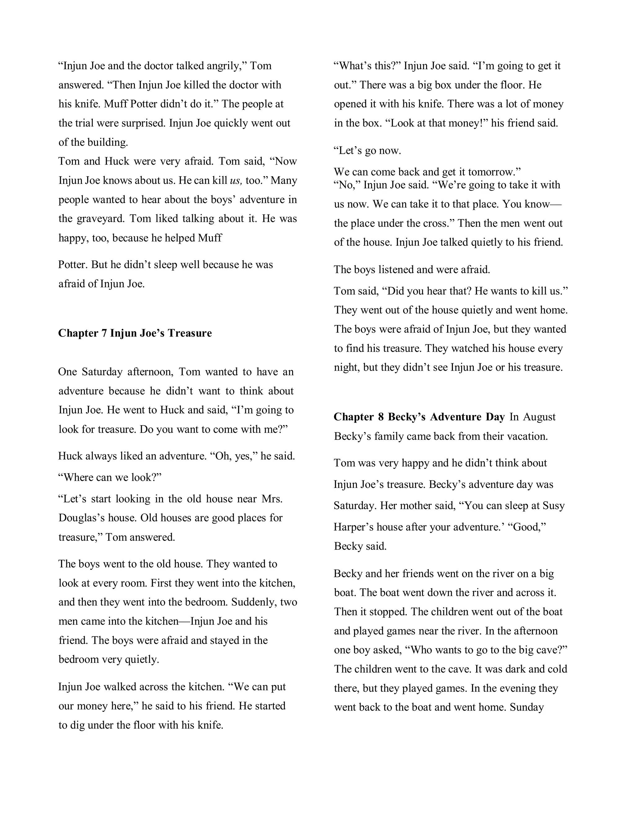 Tom sawyer chapter 5 at school | PDF