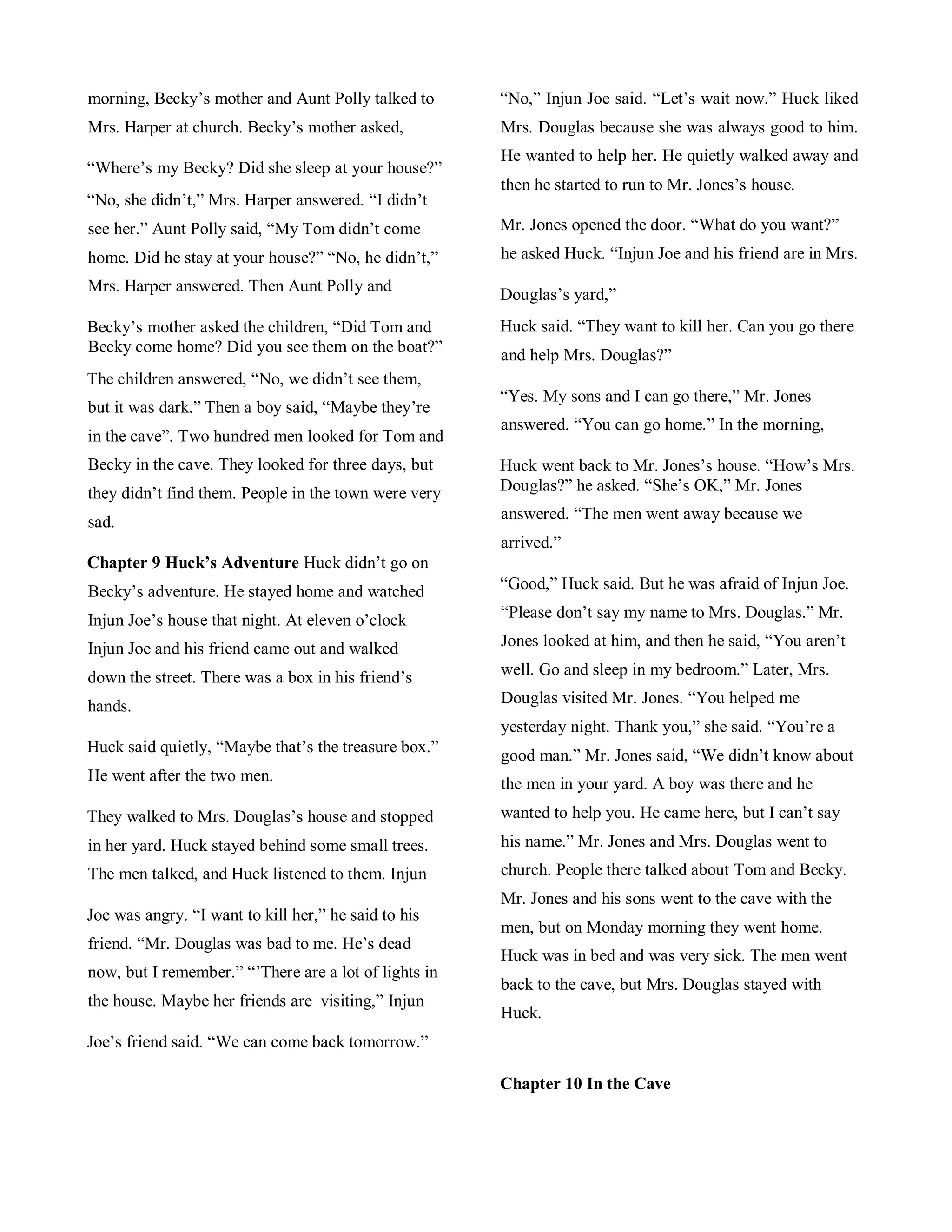 Tom sawyer chapter 5 at school | PDF