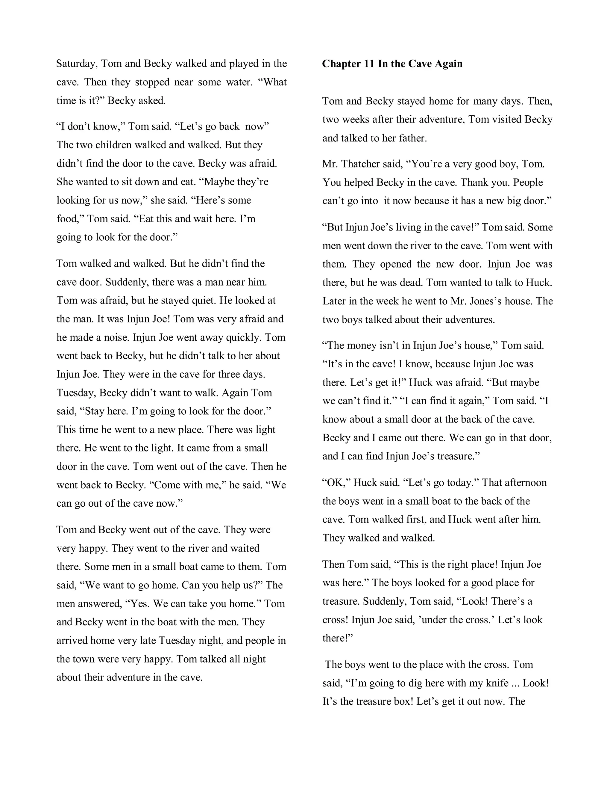 Tom sawyer chapter 5 at school | PDF