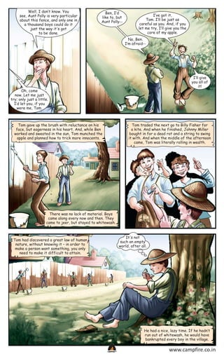 The Adventures Of Tom Sawyer Whitewashing The Fence