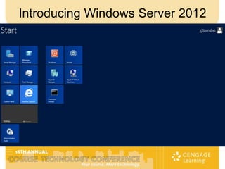 Course Tech 2013, Greg Tomsho, Introducing Windows Server 2012 and the Private Cloud | PPTX