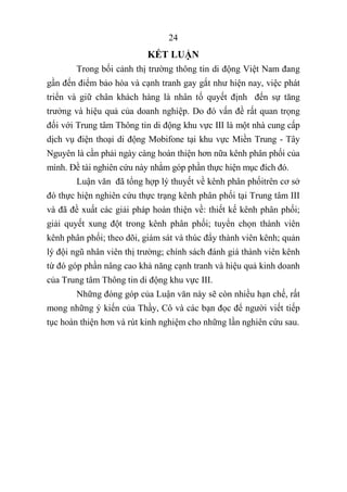 Hoàn thiện kênh phân phối tại Trung tâm Thông tin di động, 9đ | PDF