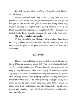 Luận văn: Xây dựng thương hiệu sâm Ngọc Linh của Công ty, 9đ | PDF