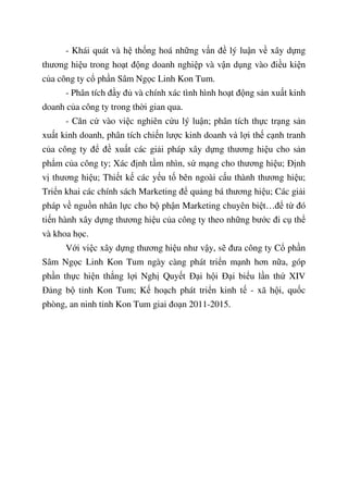 Luận văn: Xây dựng thương hiệu sâm Ngọc Linh của Công ty, 9đ | PDF