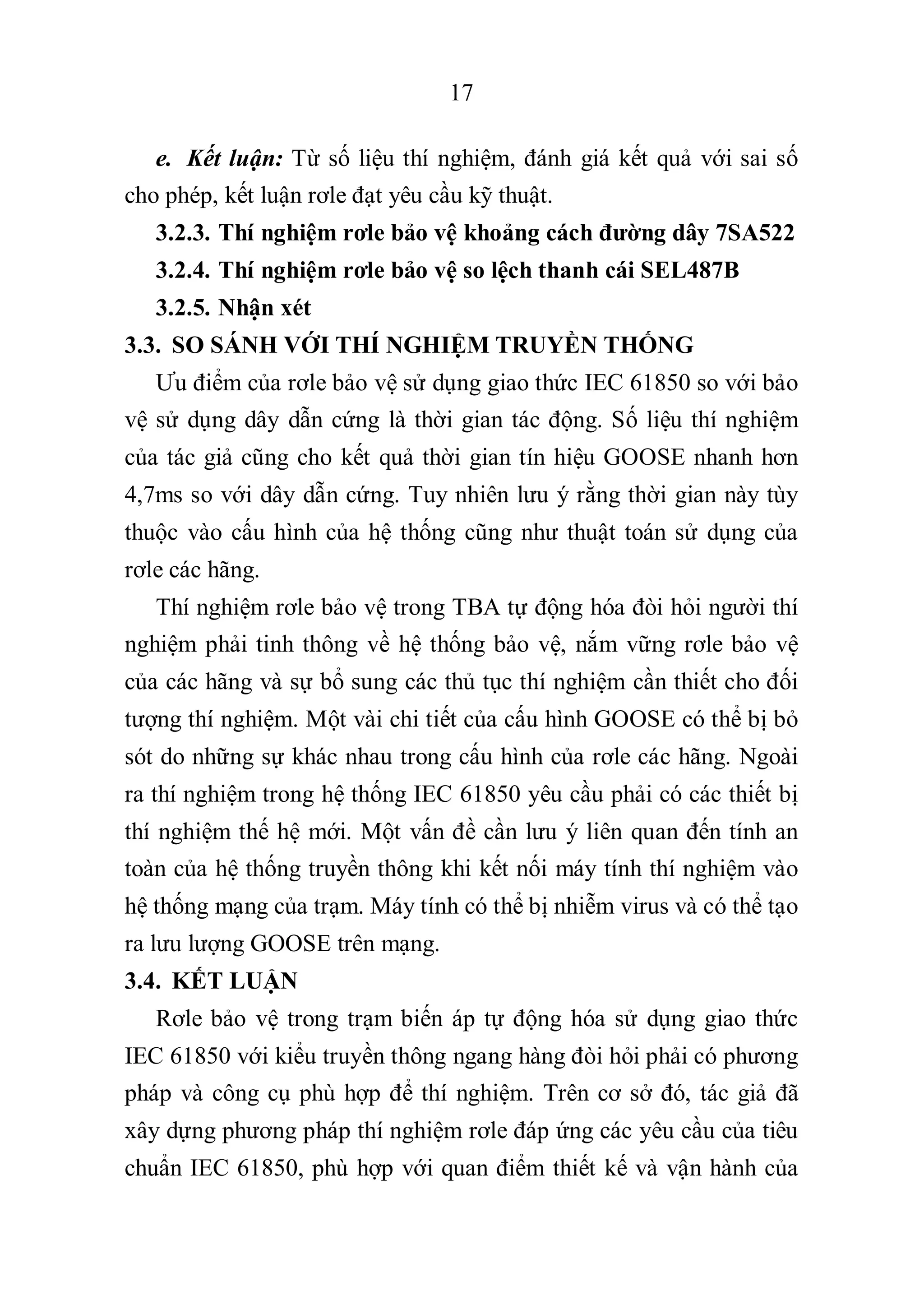 Luận văn: Bảo vệ trong trạm biến áp tự động hóa sử dụng IEC | PDF