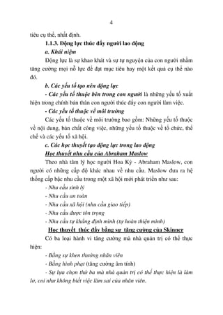 Tạo động lực làm việc cho nhân viên tại Công ty Môi trường, 9đ | PDF