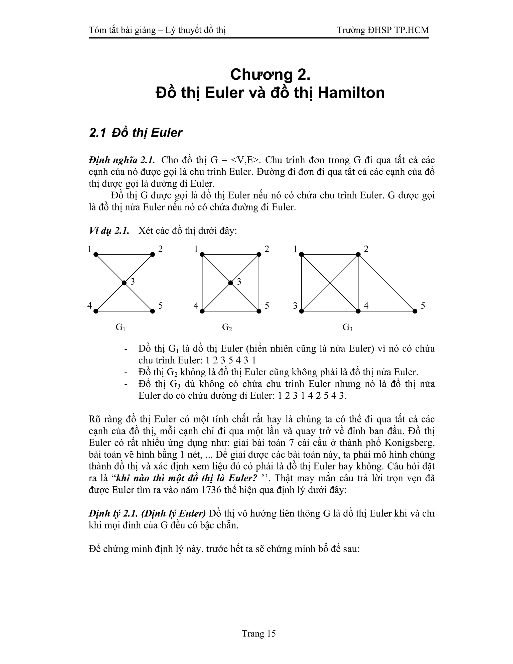 Tom tat bai giang ly thuyet do thi - nguyen ngoc trung | PDF