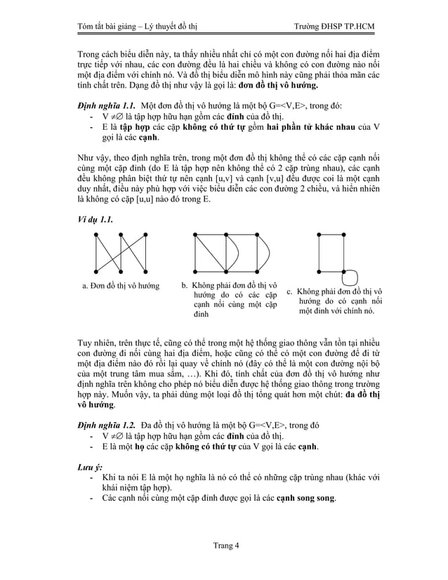 Tom tat bai giang ly thuyet do thi - nguyen ngoc trung | PDF