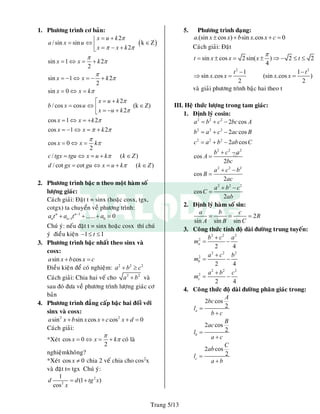 tom tat toan bo cong thuc toan | PDF