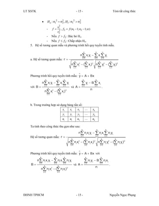 Tom tat cong thuc xstk | PDF