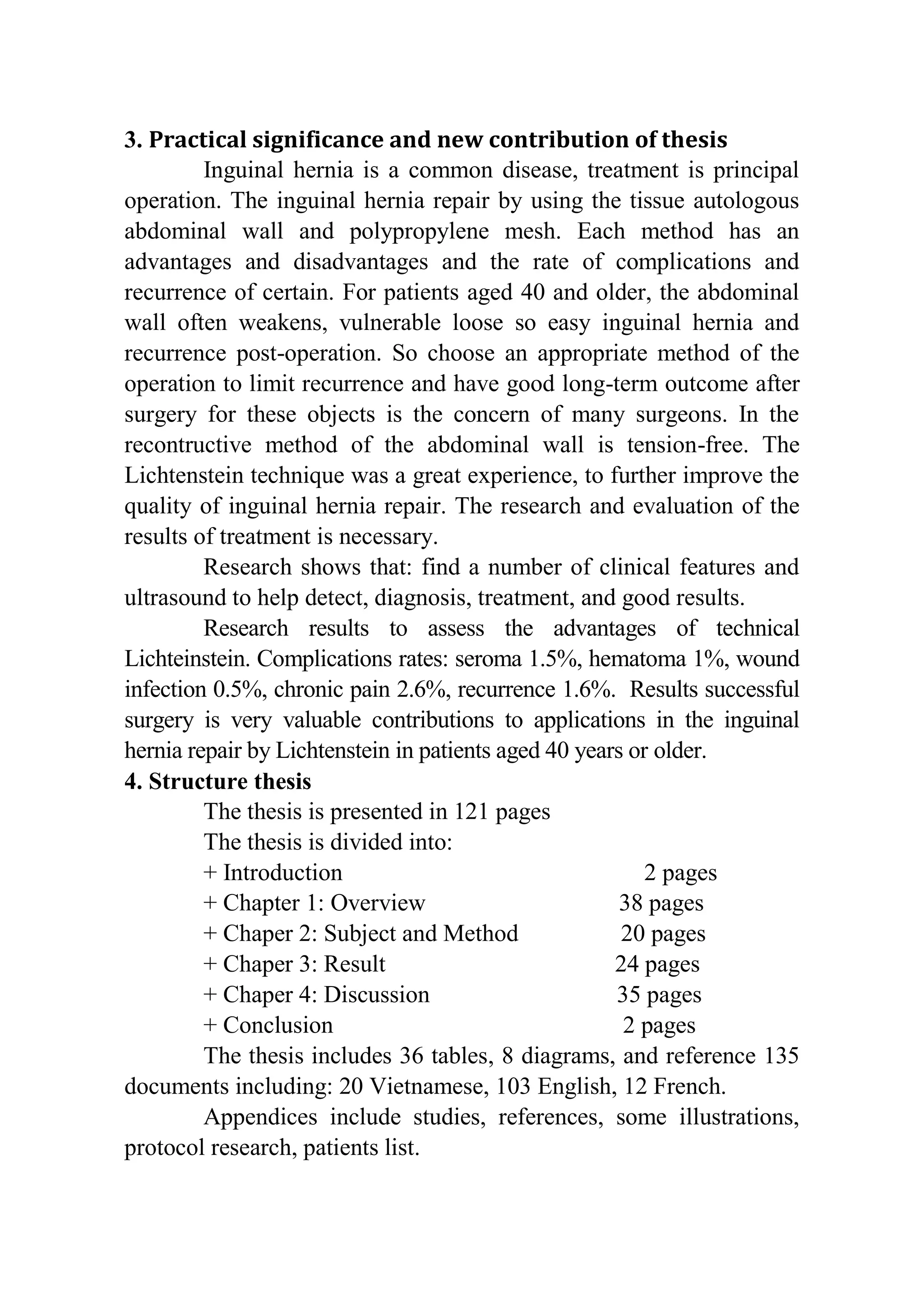 Phương pháp Lichtenstein điều trị thoát vị bẹn ở bệnh nhân từ 40 tuổi | PDF