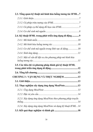 Luận văn: Mô hình hóa luồng tương tác ifml trong phát triển di động | PDF