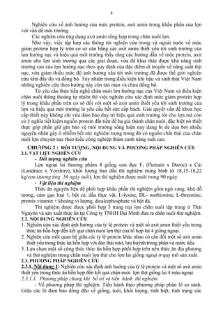 Xác định mức protein thích hợp trên cơ sở cân bằng một số axit amin | PDF