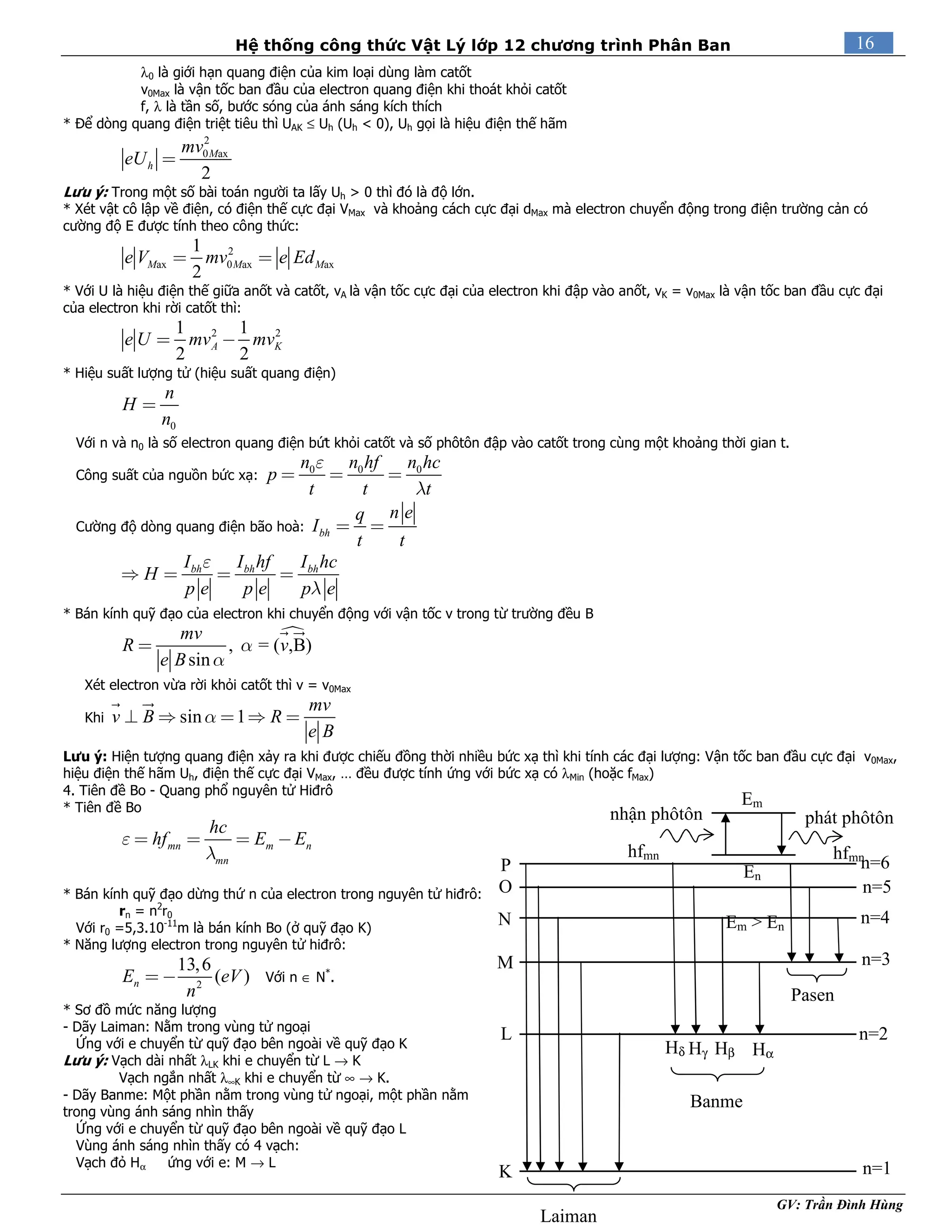 Cong thuc Vat Ly on thi DH | PDF