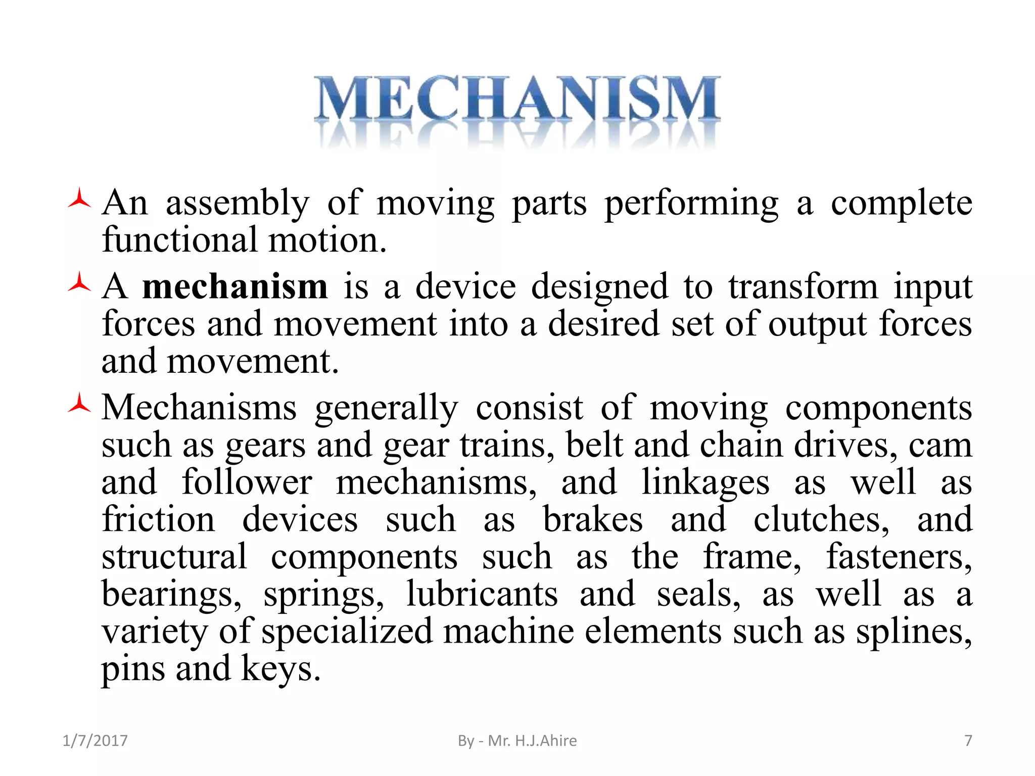 Theory of machine | PPTX