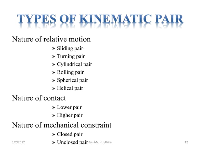 Theory of machine | PPTX | Physics | Science
