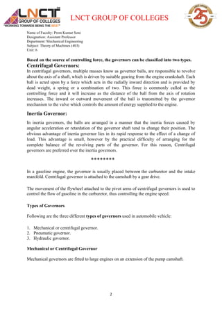 watt governor | PDF