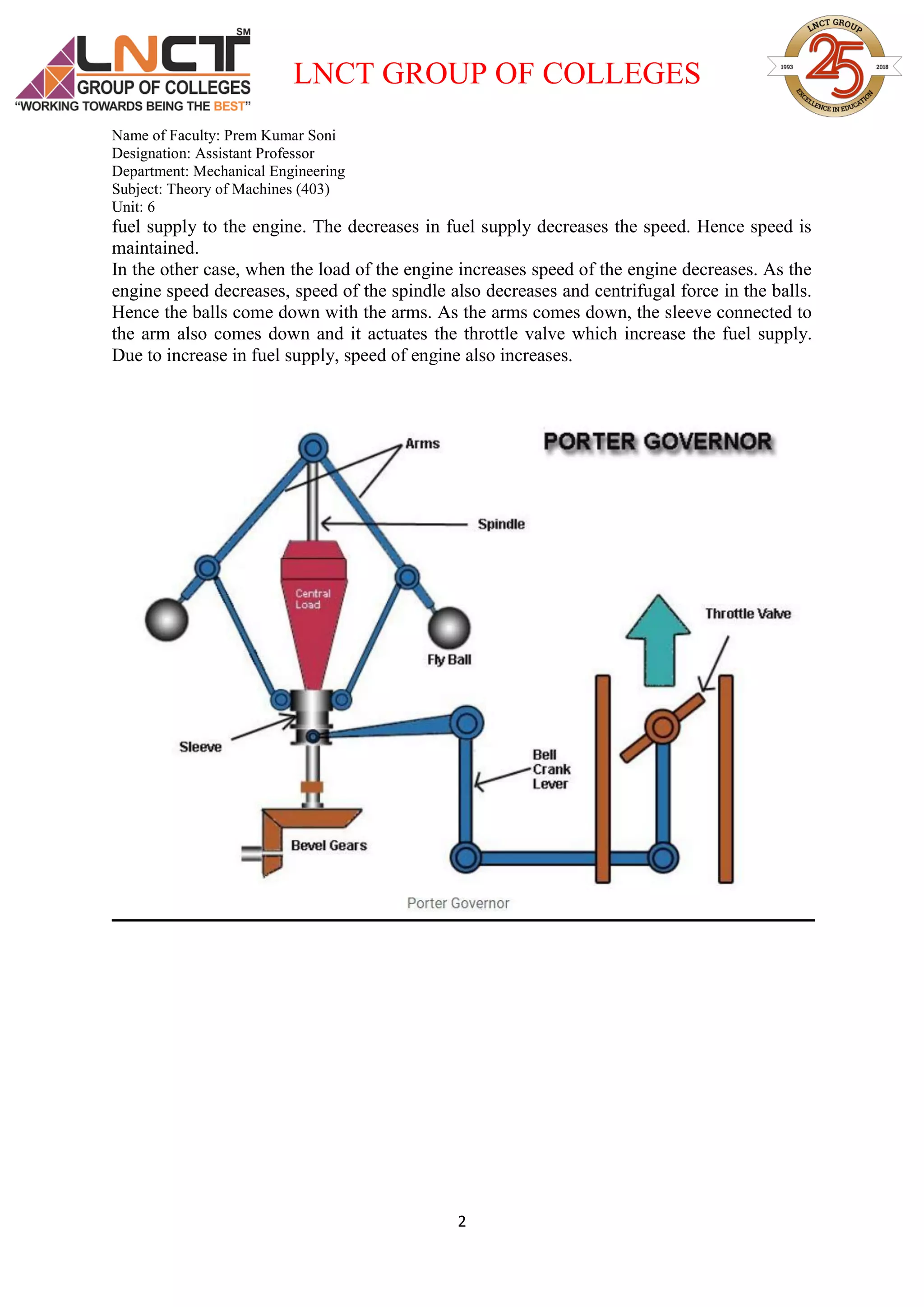 Porter Governor | PDF