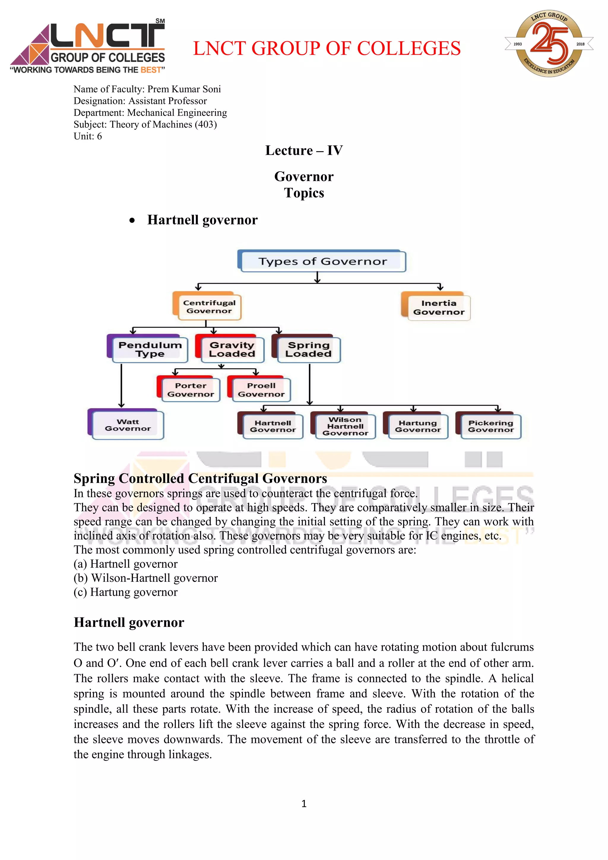 Hartnell governor | PDF