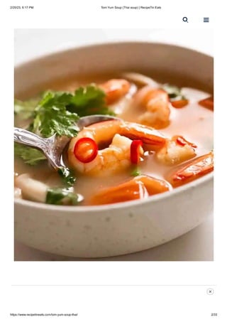 TOM YUM SOUP.pdf | Cooking | Food & Drink