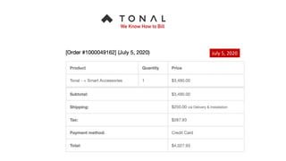 Tonal Customer Experience Review | PPT