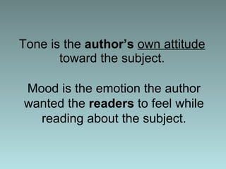 Tone in Literature | PPT