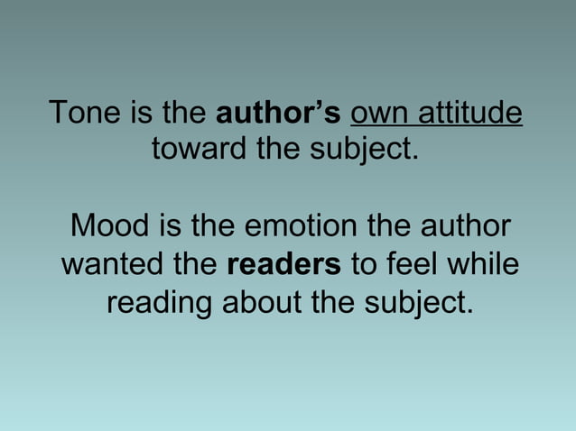 Tone in Literature | PPT