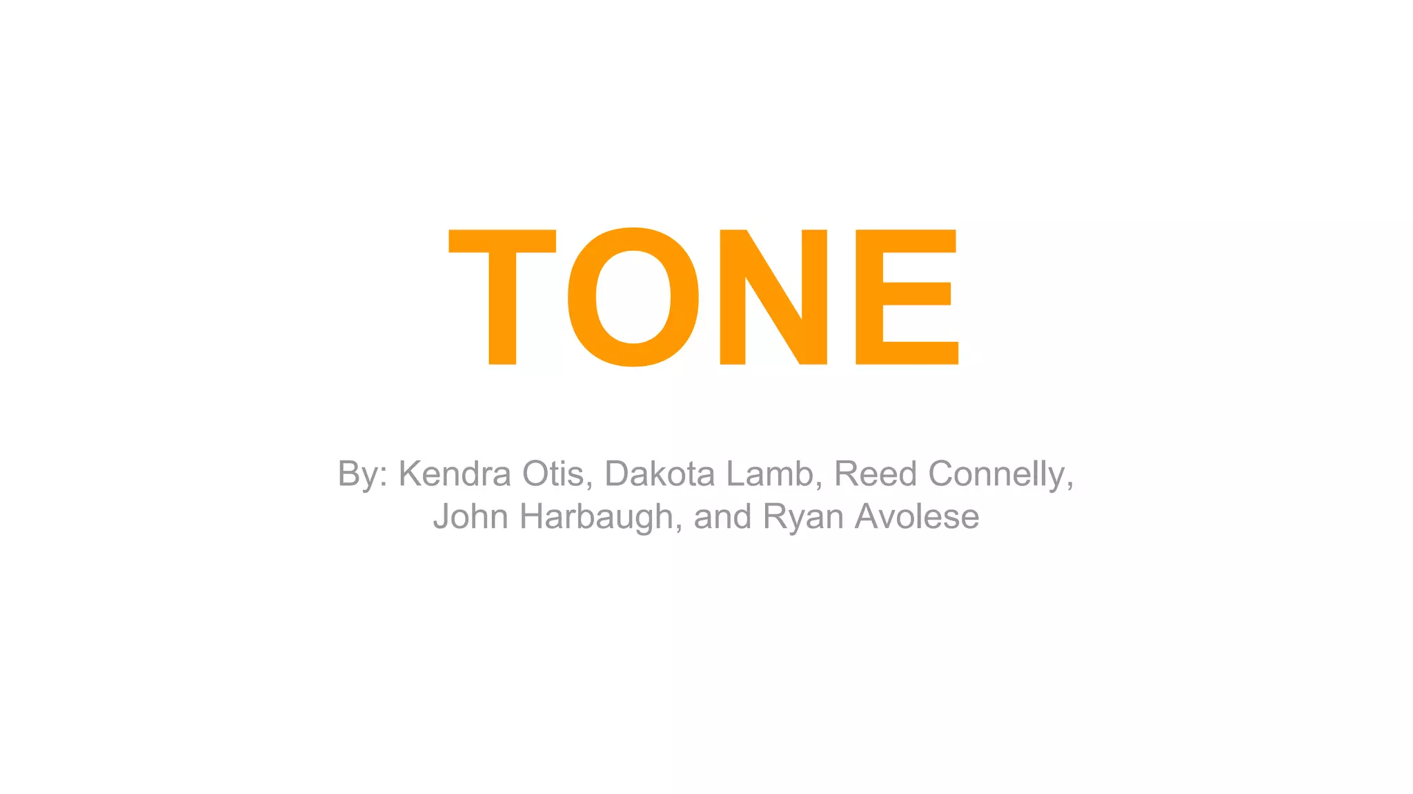 TONE | PPT