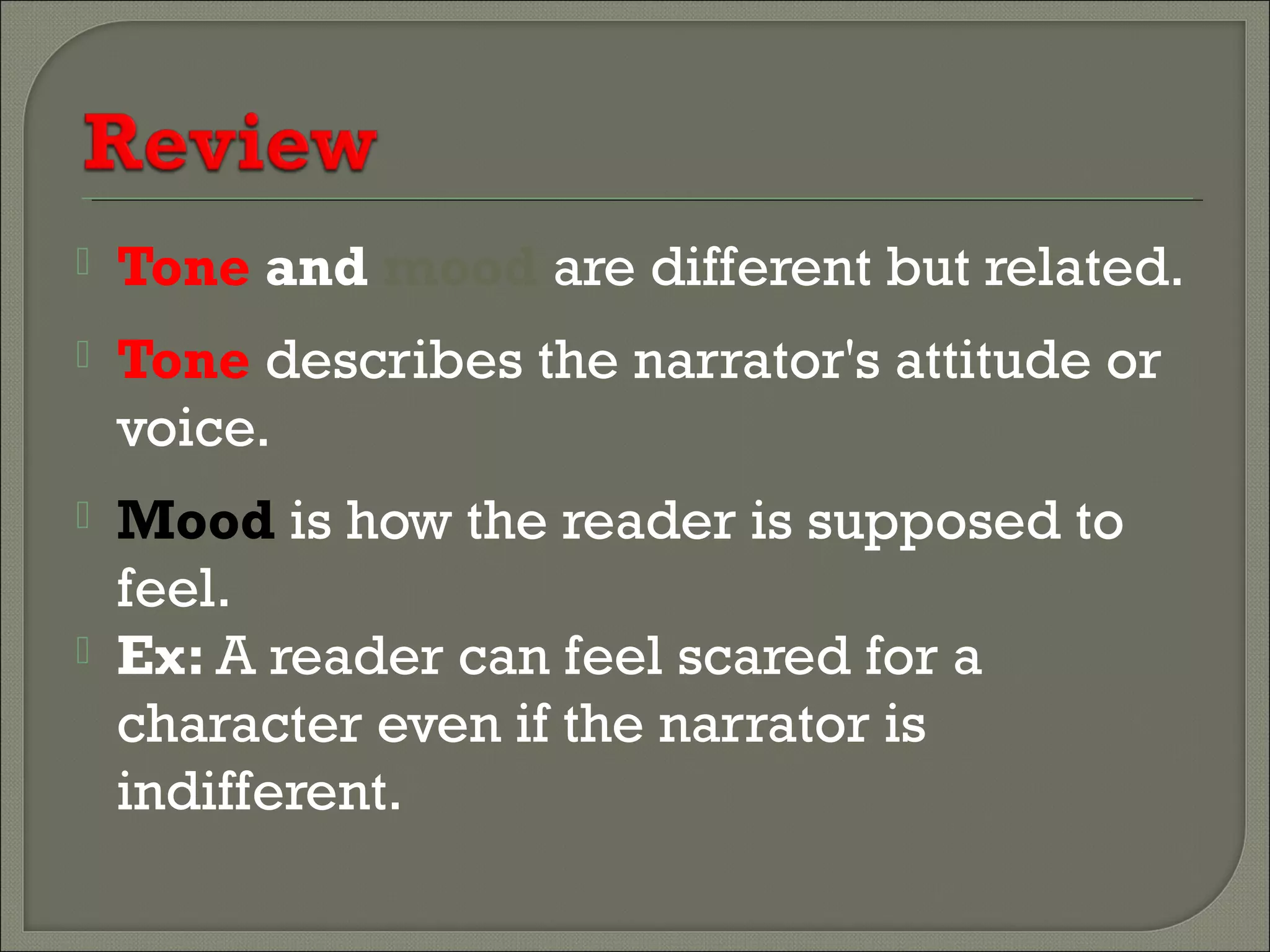 Tone and Mood | PPT | Musicals | Genres